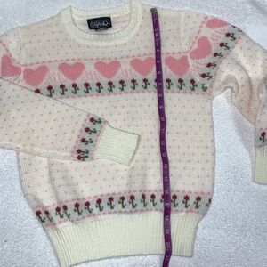 Gitano | Shirts & Tops | Vintage Gitano Acrylic Pink Heart Sweater ...